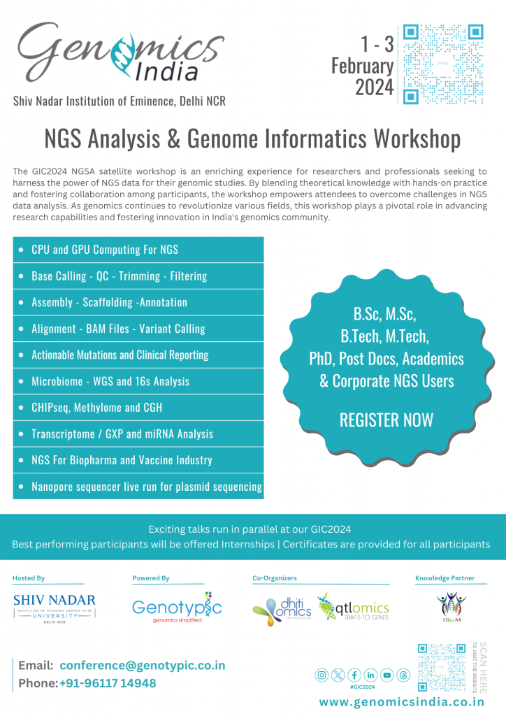 Schedule – Genomics India Conference 2024